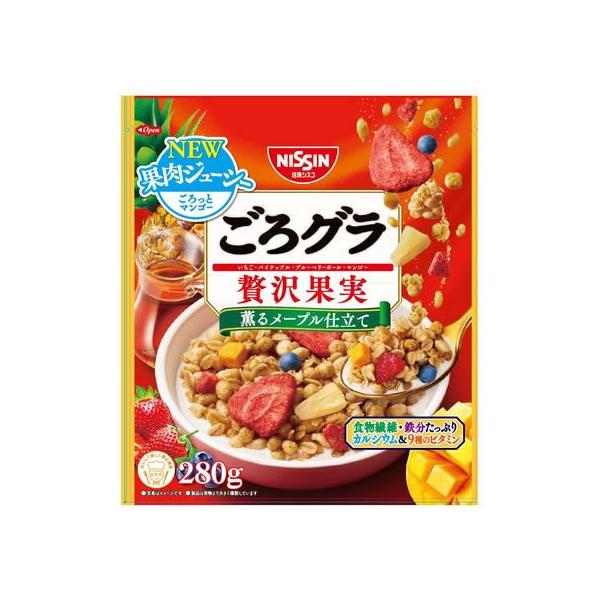 【商品説明】●ごろっとした贅沢具材と多彩な食感が楽しめる心弾むグラノーラ。リッチな果実の味わいと芳醇なメープル風味のザクザク生地で１杯の満足度が高い製品。具材のマンゴーを「果肉ジューシーごろっとマンゴー」にリニューアルし、ごろっと具材の彩り...