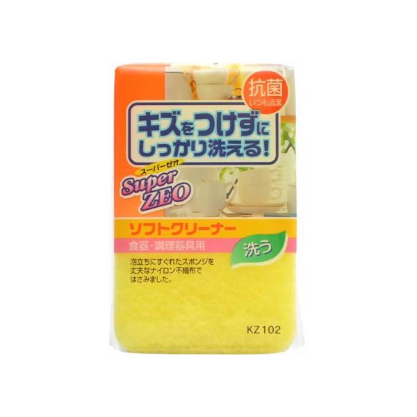 【商品説明】洗剤含み・泡立ちのよい、丈夫でコシのあるソフトなスポンジクリーナーです。プラスチック・漆器等のキズつきやすいものを洗うのに最適です。泡立ちすぐれたスポンジを丈夫なナイロン不織布ではさみました。【仕様】商品サイズ：約１１×７×３．...