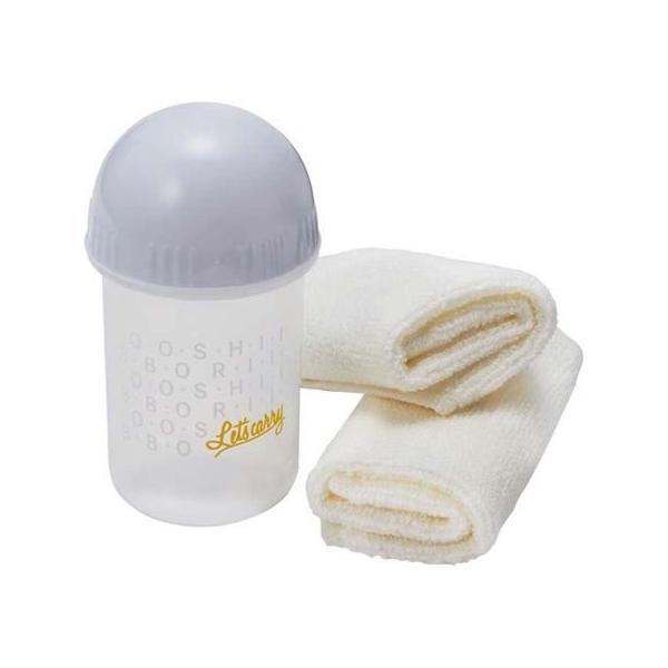 【商品説明】ケース・フタに抗菌加工を施しているので、清潔に使用できます。　やわらかい肌触りのおしぼりが２枚入っており、洗い替えに便利です。　ストラップ用の穴付きで、紛失を防止します。　お弁当・アウトドア・レジャーなどに活躍します。【仕様】●...