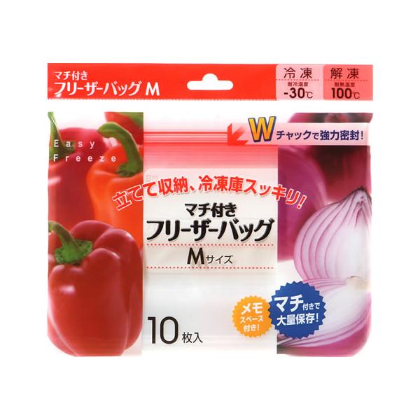 【商品説明】Ｗチャックで強力密封！おいしさをそのまま冷凍保存！電子レンジ解凍もＯＫ！【仕様】仕様サイズ：幅２０×奥行６×高さ１２．５ｃｍ　内容量：１０枚　材質：ポリエチレン　耐冷温度…−３０度　耐熱温度…１００度　厚さ…０．０７ｍｍ　生産国：中国