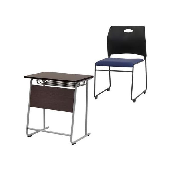 【仕様】●外寸／学習机：幅６５０×奥行４５０×高さ７００ｍｍ、チェア：約幅５００×奥行５６５×高さ７７０（座面高４３０）ｍｍ●カラー／学習机：ブラウン、チェア：ブラック×ネイビー●材質／学習机：天板／ＭＤＦ（１８ｍｍ厚）、幕板／ＭＤＦ（１５...