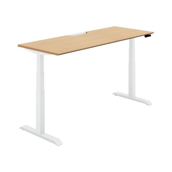 【仕様】●品番：ＤＳＥ−ＬＳＦ１８０７Ｍ−ＳＷＴ１２●外寸法：幅１７５０×奥行６７５×高さ６３０〜１２９０ｍｍ　●下肢空間寸法：幅１５８５ｍｍ　●天板厚さ：２５ｍｍ　●材質：天板／（表面材）メラミン化粧板（エッジ）ＡＢＳ・ＰＶＣ（芯材）パー...
