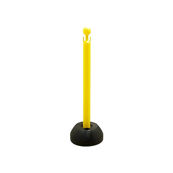 【商品説明】フックにチェーンを引っ掛けて区画整備等でご使用下さい。　ポリ台に水や砂を入れて重石としてご使用頂けます。【仕様】●商品サイズ：φ２５５×８３７ｍｍ●商品重量：５００ｇ●カラー：イエロー●材質：ポリエチレン