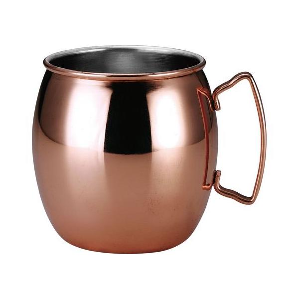 【仕様】●外寸：直径７９×Ｈ８５ｍｍ●重量：１３１ｇ●容量：１４ｏｚ●材質：ステンレス●表面加工：銅メッキ