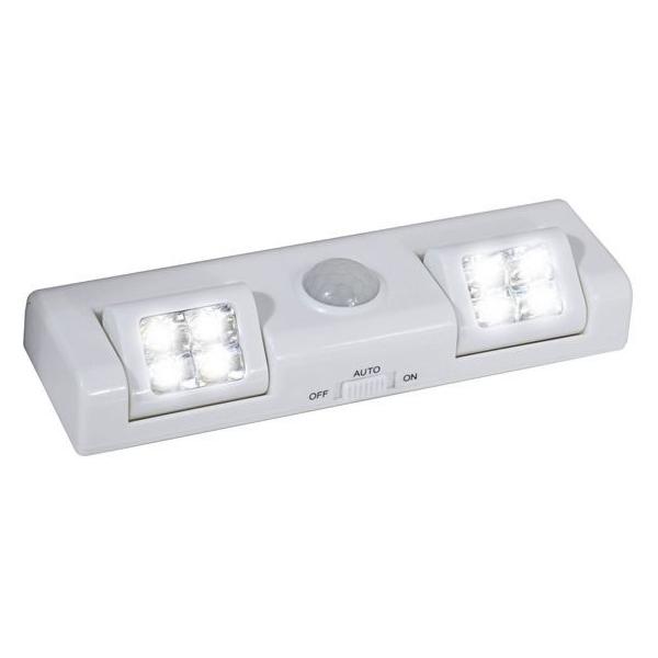 【商品説明】人感センサー搭載で人が通ると暗いときだけ反応・点灯するライトです。　明暗センサーも搭載しており、自然消灯します。　ライト部は上下に９０度回転するため、足元などの照らしたい場所をピンポイントで明るく照らすことができます。　廊下、ク...