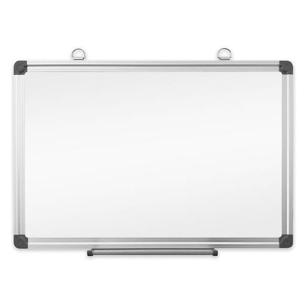 【商品説明】シンプルでスタイリッシュなアルミフレームのホワイトボード。オフィスに、リビングに、シーンを選ばず掲示できます。【仕様】●材質：鉄板、アルミ、ＰＰ、紙　●付属品：吊り下げひも、スライドフック金具、コーナーキャップ　●本体寸法：幅４...