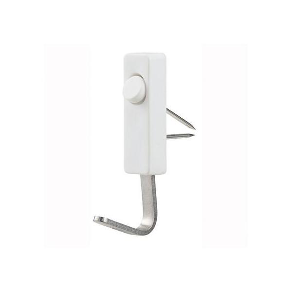 【仕様】●本体サイズ：約１０×３６×４６Ｈｍｍ　●内容量：３個　●材質：支持部／ＡＢＳ樹脂、フック／ステンレス鋼板、ピン／ステンレス鋼線　●荷重制限：２ｋｇ（静荷重　※静止状態での荷重）　●生産国：中国　　【取り付けられる所】　壁紙・布壁紙...