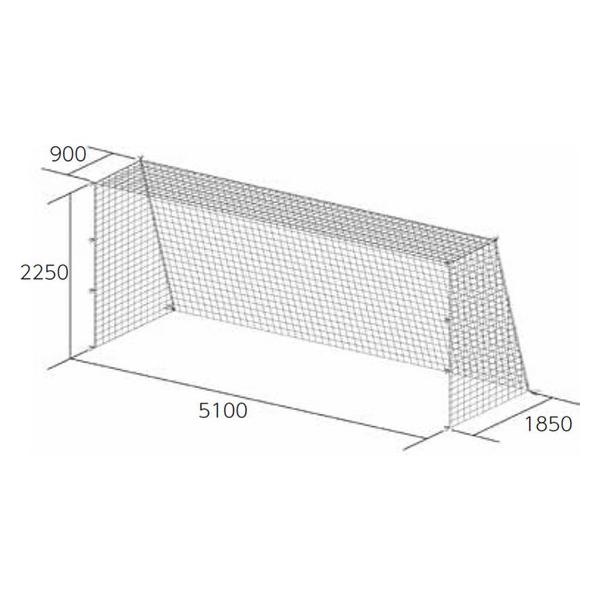 【商品説明】ジュニアサッカーゴールネット。亀甲目（２張１組）。【仕様】●素材・材質：ポリエチレン無結節　●仕様：１７５Ｔ／９０本、網目／亀甲　●特徴：サイズはＳＧ基準認証品サイズです。ＳＧ基準認証品サイズ以外はご相談ください。　（Ｂ−７１７...
