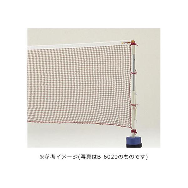 【商品説明】普及タイプのバドミントンネット。【仕様】●素材・材質：ナイロン有結節、引紐／ポリエステル９ｍ　●仕様：２１０Ｔ／１２本、白帯／ＰＶＣ、網目１．９ｃｍ　●サイズ：幅７６ｃｍ×長さ６０２ｃｍ　●商品重量：５００ｇ　●原産国：台湾