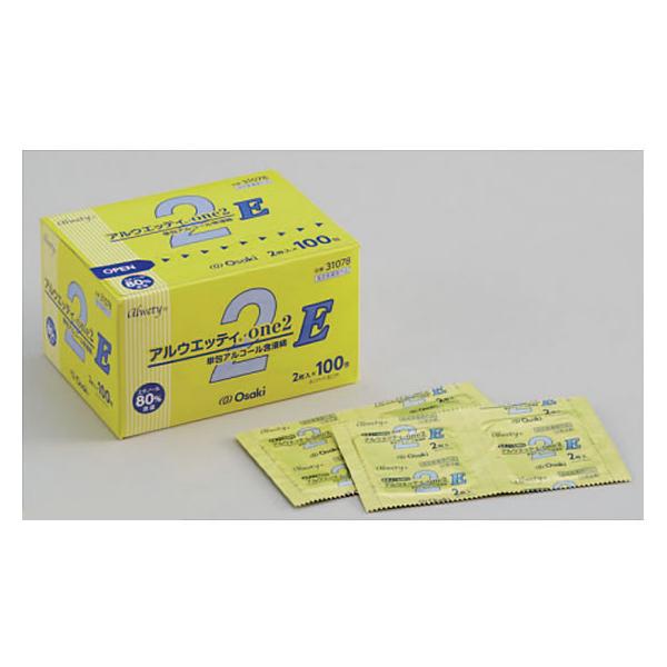【商品説明】・しっかり消毒したい時の２度拭き拭きや自己注射時、外皮と輸液ラインなど、同時に２ケ所を消毒したい時に便利で経済的です。【仕様】●入数：２枚×１００包　[生産国：中国　商品区分：医薬部外品　メーカー：オオサキメディカル株式会社　広...