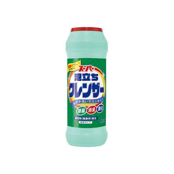 【商品説明】ガンコ汚れをしっかり落とす粉末クレンザーに漂白剤が入ってパワーアップ！　お台所から浴室まで幅広い用途に使え、液体洗剤では落ちない汚れにキズつきにくくツヤよく磨けます。【仕様】●注文単位：１個　5offcp_08