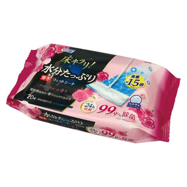 【商品説明】各社共通タイプのフローリングワイパー用取り替えシート。／フローリングやビニール床の皮脂汚れ、食べこぼし汚れのベタつきをスッキリ清潔に！！／９９％除菌で２４時間抗菌。／フローラルの香りで気持ちリフレッシュ。／セスキ炭酸ソーダ配合の...