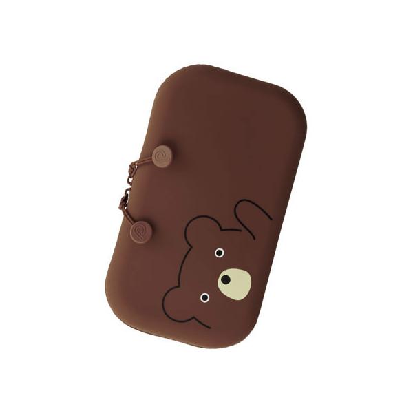 【商品説明】ダブルファスナーで開けやすい。【仕様】●柄：クマ●外寸法：縦１１０×横１９０×厚さ３６ｍｍ●材質：本体／シリコーンゴム●ダブルファスナー