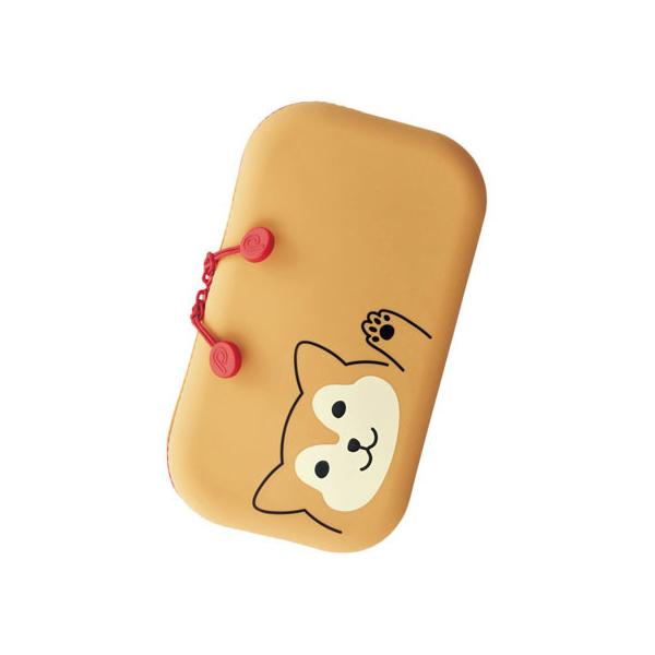 【商品説明】ダブルファスナーで開けやすい。【仕様】●柄：シバイヌ●外寸法：縦１１０×横１９０×厚さ３６ｍｍ●材質：本体／シリコーンゴム●ダブルファスナー