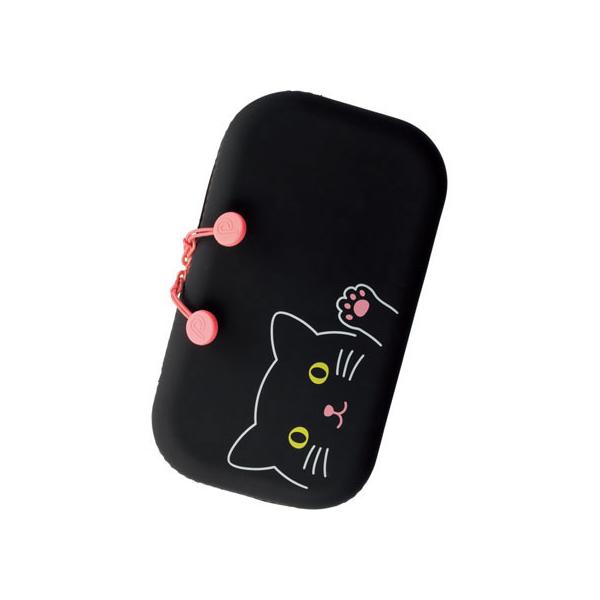 【商品説明】ダブルファスナーで開けやすい。【仕様】●柄：クロネコ●外寸法：縦１１０×横１９０×厚さ３６ｍｍ●材質：本体／シリコーンゴム●ダブルファスナー