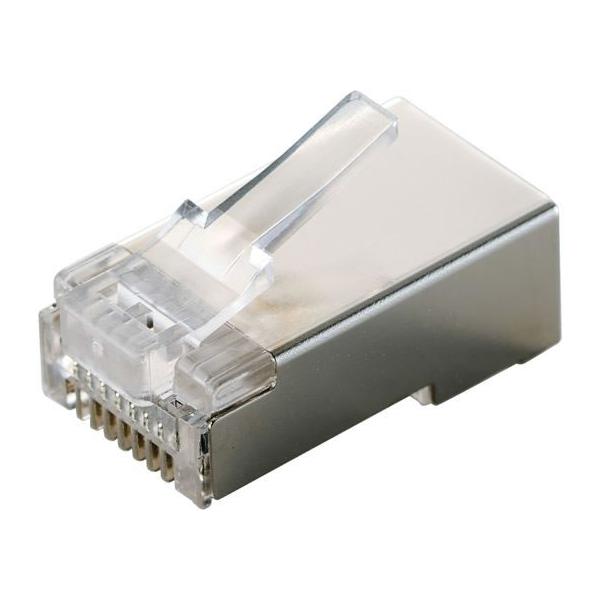 【商品説明】ＬＡＮケーブルの自作に。Ｃａｔ５ｅ用のＲＪ４５コネクター１０個入りです。　Ｃａｔ５ｅの単線ケーブルおよびヨリ線ケーブルの両方に対応しています。　ＳＴＰ（Ｓｈｉｅｌｄｅｄ　Ｔｗｉｓｔｅｄ　Ｐａｉｒ）タイプであり、シールドありＬＡＮ...
