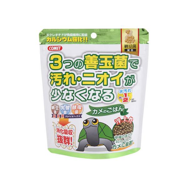 【商品説明】納豆菌に加え、新たに乳酸菌と酵母菌を配合。この３つの善玉菌の力でカメの腸内細菌のバランスを整え、水の汚れや嫌なニオイを減らします。健康に育つバランスフードです。１５０ｇは丸粒、４５０ｇ＋５０ｇと１５００ｇはスティック形状。【仕様...