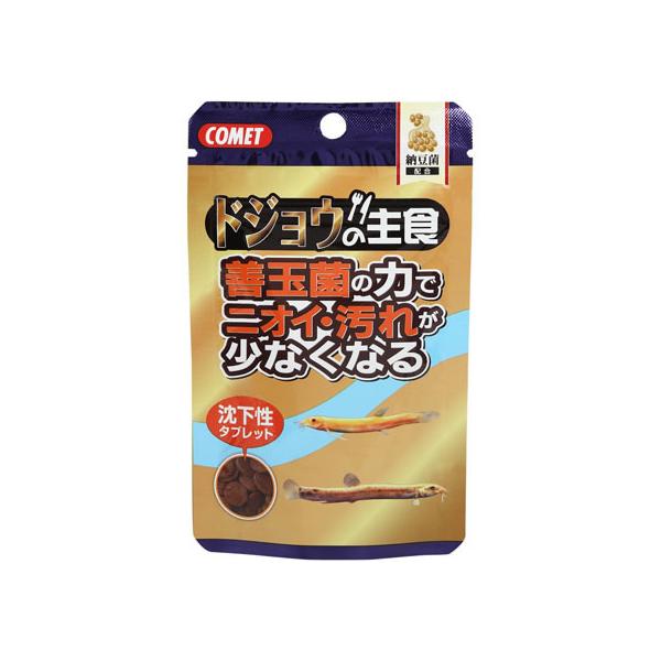 【商品説明】残りのエサでは不足しがちな栄養を、しっかり補うどじょう専用フード。納豆菌配合。沈下性のタブレットタイプ。【仕様】●原材料：小麦粉／フィッシュミール／海藻／小麦胚芽／オキアミミール／シュリンプミール／酵母／βグルカン／納豆菌／各種...