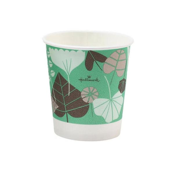 【商品説明】熱い飲み物や冷たい飲み物を快適に。　発泡断熱で結露に強く断熱性に優れた紙コップです。【仕様】●リーフ柄３種アソート　●容量：２５０ｍｌ（８オンス）　●入数：５０個　●サイズ：口径約８０×高さ８４ｍｍ　●材質：バージンパルプ（外面...