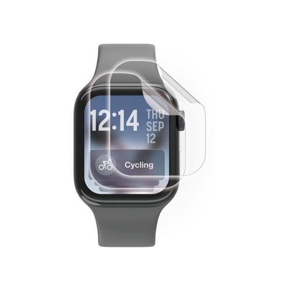 【商品説明】画面の曲面に沿った３Ｄ設計で、端末のデザインを損なわずに衝撃から守る衝撃吸収・高透明タイプのＡｐｐｌｅ　Ｗａｔｃｈ用フルカバーフィルムです。　非常に柔らかいウレタン素材を採用することにより、画面の湾曲部分まで保護することができ、...