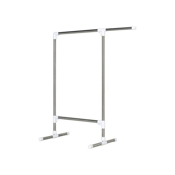 【商品説明】横方向からふとんを干せる設計です。　干し部は伸縮式、伸ばして干せる量がアップします。　室内ものほしとしても便利なシンプルデザイン。　脚部スライド式でコンパクトに収納できます。　組み立ては工具不要の簡単設計です。【仕様】●サイズ：...