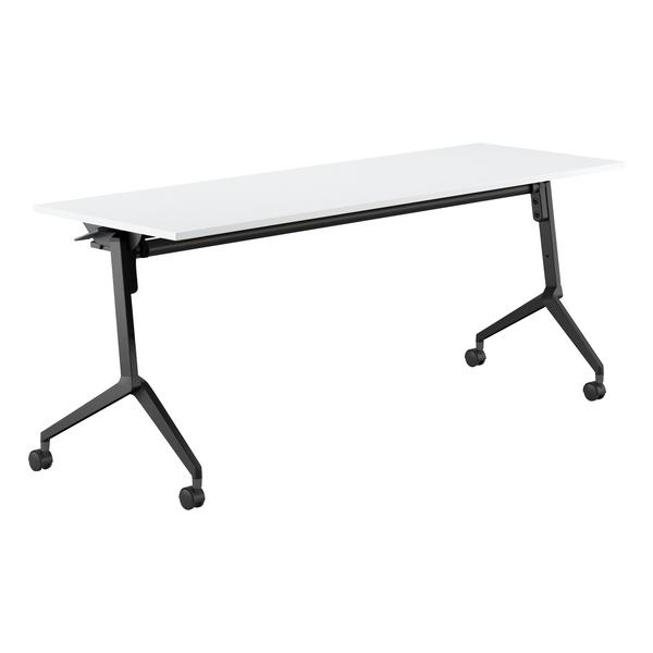 【仕様】●品番：ＦＬＦ−Ｋ１８０６ＫＮＳ−６ＡＰＷ２　●カラー／［天板］ホワイト［脚］ブラック●外寸法／幅１８００×奥行６００×高さ７００ｍｍ●下肢空間寸法／幅１５８０×高さ５８２ｍｍ●棚寸法／幅１５３５×奥行１４０ｍｍ●天板厚さ／２０ｍｍ...