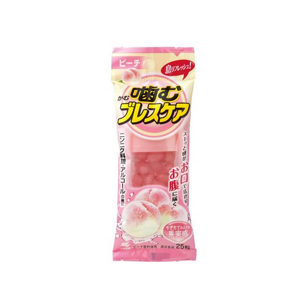 【商品説明】スーッと感がお口で広がりお腹に届く！●噛むブレスケアは、息リフレッシュグミです●噛んだ瞬間、グミの中の清涼成分（メントール、パセリオイル）とピーチのフレーバーがお口に広がります●清涼成分はお腹まで届き、スーッと感が広がります【仕...