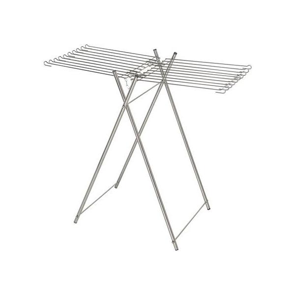 【商品説明】幅４０ｃｍまでのスポーツタオルが２０枚干せます。　バーの先端はＵ字曲げ加工、タオルをひっかけてズレを防止します。　干し部にセーター・ぬいぐるみなどの置き干しもできます。　折りたたんで約７ｃｍ幅にスリム収納できます。　組み立て不要...