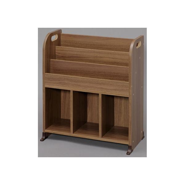 【商品説明】絵本や小物が収納できる絵本ラックです。絵本棚は３段で表紙を見せて収納できるので、見たい本をすぐ取り出せます。子供の成長とともに増える絵本や小物をたっぷりしまえます。安全性を考慮した前倒れ防止脚パーツ付きです。簡単組立で小さなお子...