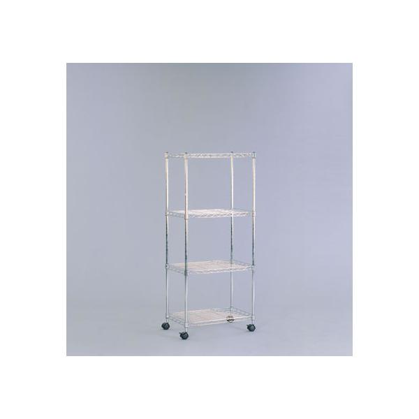 【商品説明】クロムメッキ仕上げのラックです。別売パーツと組み合わせて、オリジナルのシステムラックも作れます。棚の高さは自由に変えることができます。移動に便利なキャスター付きです。【仕様】●寸法：５５０×３５０×１２６０ｍｍ●質量：７６００ｇ...