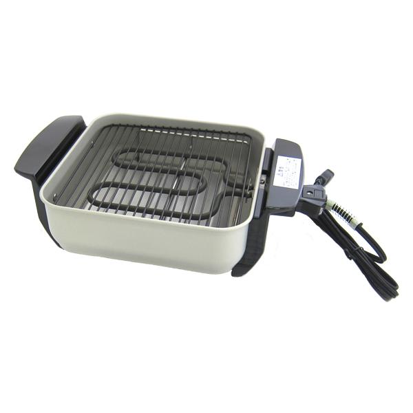 【商品説明】本体兼用水受け皿になっているので、煙が出にくい、消煙効果！省エネ反射板で熱効率をアップ！！【仕様】●製品寸法：３３２×２４０×Ｈ１０５ｍｍ●材質：本体／鉄、受金具／ステンレス、反射板／鉄、網／鉄●日本製