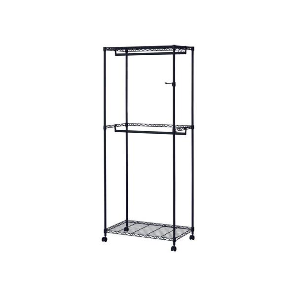 【商品説明】ポールフックとＳ字フックの便利なパーツ付きです。ハンガーパイプには衣類をかけて収納し、棚板には帽子やカバンなどのファッション小物が収納できます。お好みの位置に棚板を調整可能です。お部屋の雰囲気に合わせて選べる３色展開です。移動に...