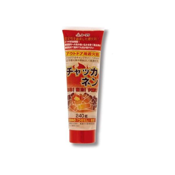 【商品説明】木炭への着火に便利なゼリー燃料です。　逆止弁採用により、一度出た燃料が容器内に戻りません。　燃える炎が確認できるように赤色火採用しています。【仕様】●本体サイズ：直径４．８×高さ２１ｃｍ　●内容量：２４０ｇ　●材質：メチルアルコ...