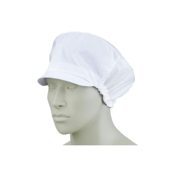 【仕様】●ポプリン（ポリエステル65％・綿35％）、メッシュ（ポリエステル100％）●O157の抑制にも対応する制菌加工●耐久性に優れる織芯つば●耳部分メッシュ仕様