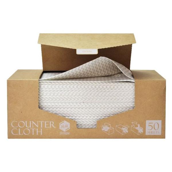 【商品説明】丈夫でしっかり拭ける使い捨ての抗菌カウンタークロスです。　抗菌材を配合しているので、菌の繁殖を抑制し嫌なニオイを抑えます。　しっかり拭ける厚手大判サイズ、保管に便利なＢＯＸタイプです。　吸水性に優れたレーヨン素材と、強度・速乾性...