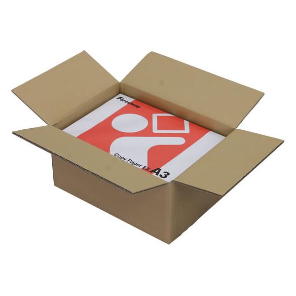 【商品説明】衝撃吸収する段山が二重になっている（Ｗフルート）タイプ。【仕様】●サイズ：Ａ３用　●外寸法：幅４５０×奥行３３０×高さ２２０ｍｍ　●内寸法：幅４４２×奥行３２２×高さ２０５ｍｍ　※５ｍｍ前後の誤差が生じる事があります。　●紙厚：...