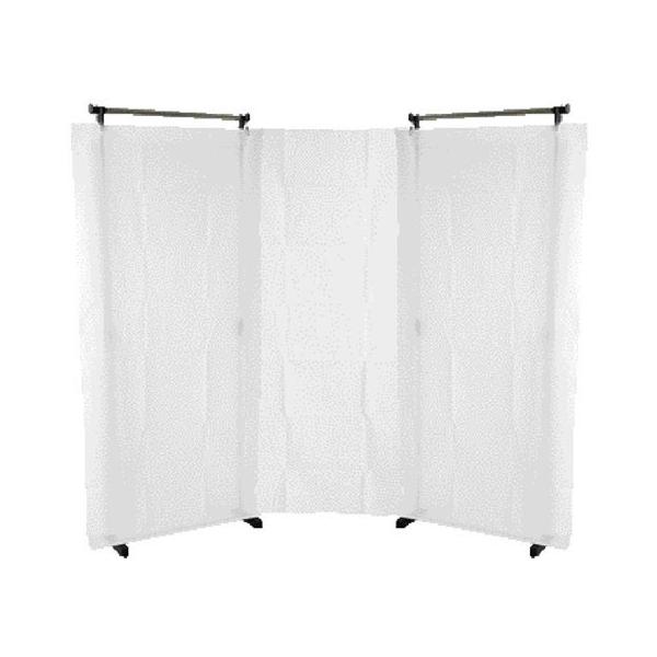 【商品説明】避難所の間仕切りや着替え時のついたてに！　専用不織布（５１３５９）は別売・超軽量・間仕切りパーテーション２台を専用不織布でつないでコーナーの連結やスペース拡大ができます！【仕様】●品番：５１３５８　●商品サイズ：組立最大時２００...