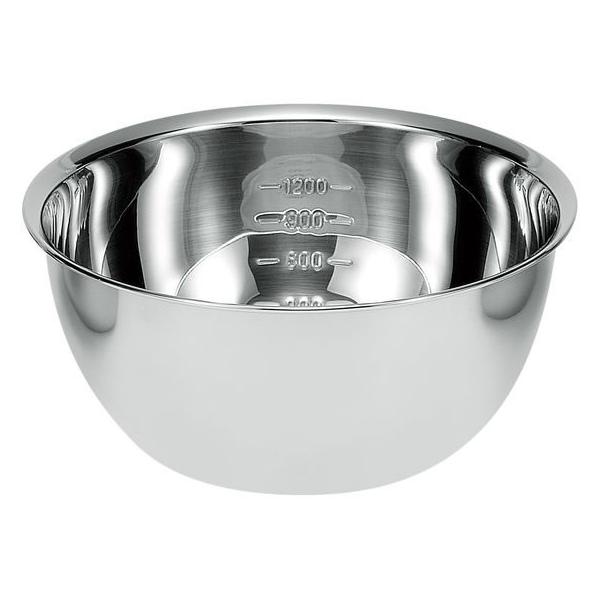 【商品説明】深型で作業しやすく、使いやすい。　それぞれのサイズに目盛表示がついていて便利。　ボウルの中にパンチングボウルがぴったりセットできるサイズ。　目盛表示（満水容量）／３００・６００・９００・１２００ｍｌ（約１．７Ｌ）【仕様】●製品サ...