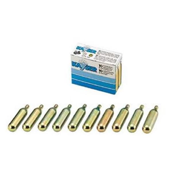 【仕様】●ソーダサイフォン１２角用　●材質：鉄（容器）　●二酸化炭素（８ｇ／本）　●カートリッジチャージャーのみ　●入数：１０本