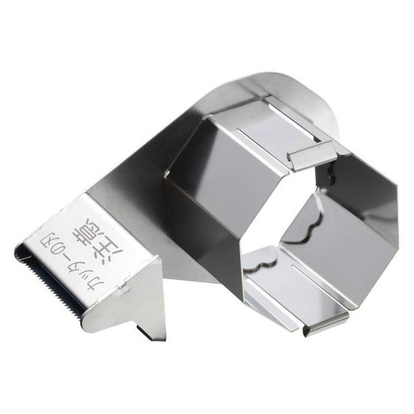 【仕様】●ＯＰＰ、クラフト、布テープ用●サイズ：１４５×６０×高さ９６ｍｍ　●質量：２００ｇ　●摘要テープサイズ：最大幅５０×最大長さ９０ｍ巻（径１１０ｍｍ）　●材質：ＳＵＳ３０４