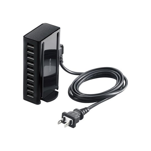 【仕様】●対応機種：ＵＳＢ−Ａポートから最大１２Ｗ（５Ｖ／２．４Ａ）、１０ポート合計最大６０Ｗ（５Ｖ／１２Ａ）までの出力で充電、給電可能な機器とその組み合わせ　●コネクタ形状：ＵＳＢ−Ａポート×１０　●定格入力電圧：ＡＣ１００−２４０Ｖ　５...
