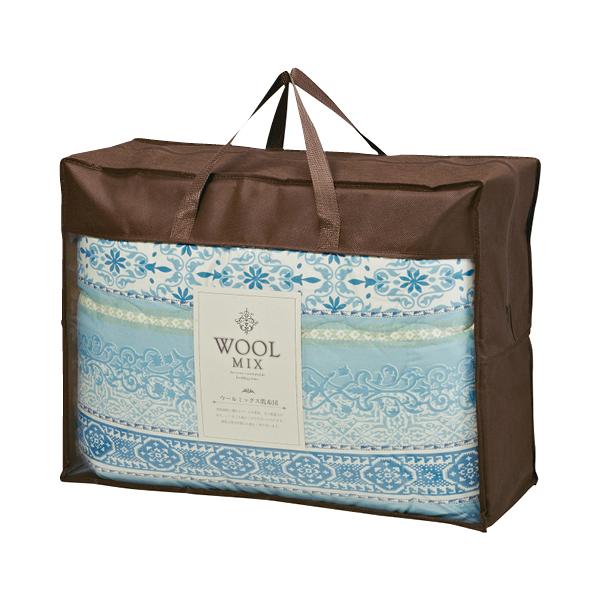 ■商品紹介実寸/140×190cm<BR> <BR>材質/側地:綿100%、詰め物:ポリエステル50%・羊毛50%（0.5kg）<BR> <BR>■パッケージサイズ：箱寸/440×580×16...