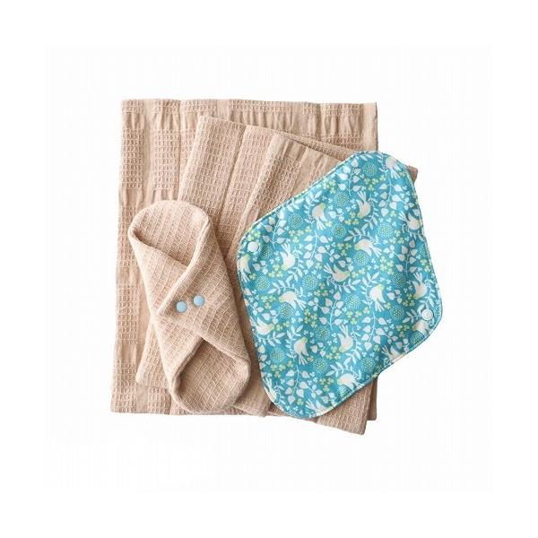 布ナプキンの使い勝手を試せるセットです。布ナプキンL・Sサイズ/極み布ナプキンMサイズ/布ナプキンホルダー/極みスナップ付ライナーMサイズ各1枚の5点セット。スタンダード生地、極み生地の2種類が入ります。生理のとき、生理以外のときも使えるア...