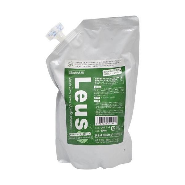 Leus 石けんシャンプー用リンス 詰替え用 800ml 【レウス/まるは油脂科学/七色石鹸/無添加/ノンシリコン】