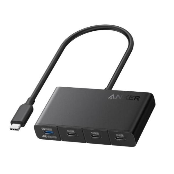 4つのポートを1つに4K (60Hz) 対応・USB PD 100W出力対応 USB-C ポート1つ、高速データ転送用USB-Cポート3つへの接続がこれ一台で可能になりました。 (※4K (60Hz) 対応の映像出力は、USB PD対応のU...