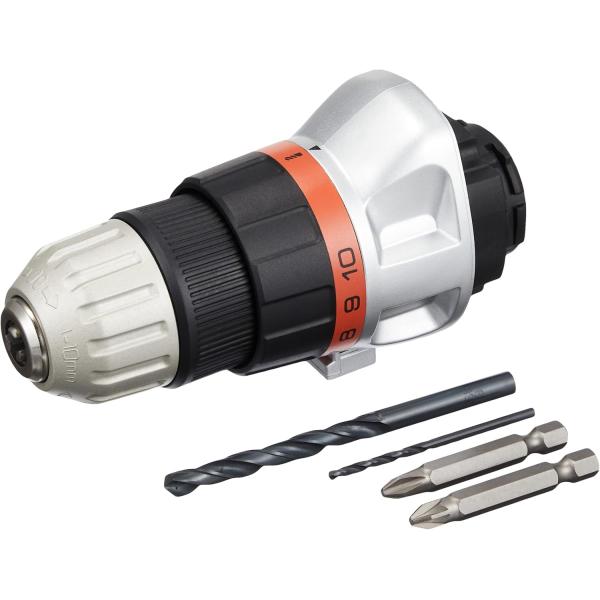 木工や鉄工の穴あけ作業やネジ締めに適したマルチツールEVO専用のドリルドライバーヘッド。○対応機種（EVO185P1などのマルチエボシリーズ各種）○ネジ締めや木工・鉄工の穴あけ作業などをサポート商品仕様回転数 0-800 回/分トルク 22...