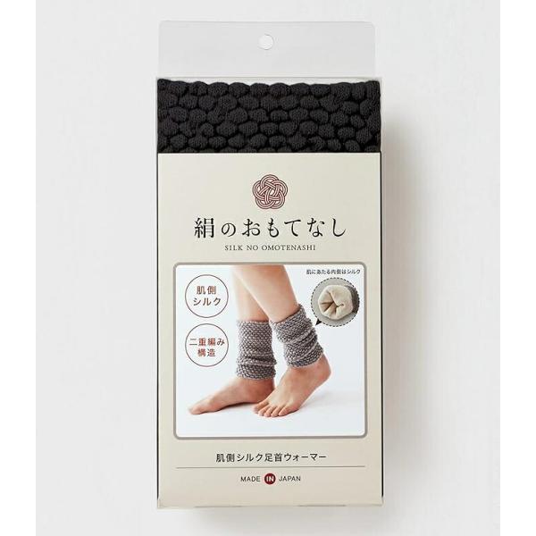 肌に当たる部分が絹糸です。○高品質シルク絹紡糸を採用○二重編みのため二倍の暖かさ■商品仕様本体サイズ　(幅)12×(奥行)1×(高さ)20cm本体重量　約75gJANコード　4940462402560生産国　日本