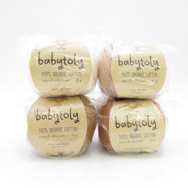 ■商品コードec14095■商品情報アイテム: 毛糸カラー: TERRACOTTA、BISCUIT、CLAY、SNOW生産国: トルコ製品質表示: オーガニックコットン100%毛糸の太さ: 合細[ 保証期間 ] 初期不良（到着から1週間）の...