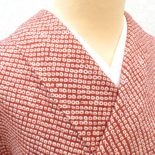 ■商品コードki9228AB■商品情報アイテム: 小紋対象: レディースカラー: 茶×白品質表示: 正絹身丈(肩から)：161.1cm裄丈：64.3cm袖丈：46.9cm前幅：24.5cm後幅：28.4cm[ 保証期間 ] 初期不良（到着か...