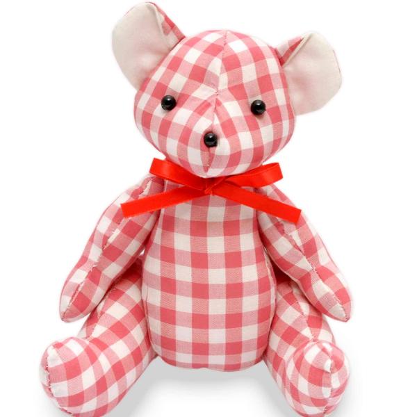 できあがりサイズ（座った状態）・・・座高約13cmできあがりサイズ（立った状態）・・・全長約20cmキット内容・・・・・生地(裁断済み)・目、鼻パーツ・ボタン・紐・わた・出来上がり写真・レシピ(作り方説明書)ご用意いただくもの・・・はさみ、...